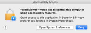 Enabling TeamViewer Permissions on Mac - ADWConnect